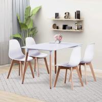 China Customized Plastic Dining Chairs Set Of 4 White Plastic Dining Room Chairs for sale