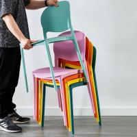 China Colorful Modern Stackable Bedroom Dining Chair Made of PP Plastic for Kitchen Cafe and Restaurant for sale