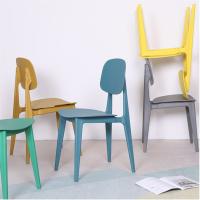 China Modern Simple Design Stackable PP Plastic Cafe Outdoor Dining Chairs in Custom Colors for Outdoor Seating for sale