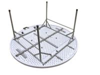 China Outdoor 10 Seater Round Folding Tables That Seat 10 Foldable Banquet Table for sale