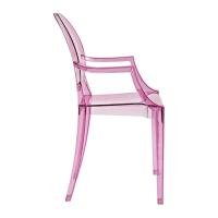 China Lovely Design Pink Ghost Chair With Arms Ghost Chiavari Chairs for sale