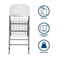 China HDPE Plastic Folding Chairs Outdoor White Folding Chairs Plastic Customized for sale