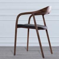 China Ash Solid Wood Dining Chairs Dark Wood Dining Chairs With Leather Fabric Cushion for sale