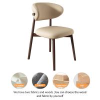 China Backrest Dining Chairs Wood Leather Wooden Dining Chair For Coffee Shop for sale