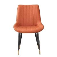 China Modern Design Elegant Upholstery Dining Chairs with Metal Legs and PU Leather Product Size W55*D46*H83cm for sale