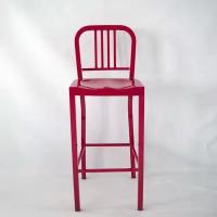China Coffee Shop Counter Metal Stools Red Metal Bar Stools For Outside for sale