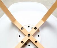 China Wooden Legs Dining Chairs White Plastic Chairs For Kitchen Restaurant for sale