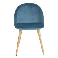 China Customizable Wooden Legs Velvet Fabric Restaurant Chairs for Dining Room Furniture for sale