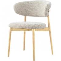 China Indoor Black Wood Dining Room Chairs Velvet Fabric With Metal Legs for sale
