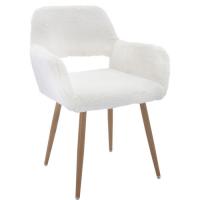 China Set of 2 Modern Nordic Design Comfortable Dining Chairs with Iron Metal Legs Product Size 23.23*18.11*31.1