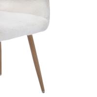 China Set of 2 Modern Nordic Design Comfortable Dining Chairs with Iron Metal Legs Product Size 23.23*18.11*31.1