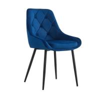 China Blue Padded Velvet Dining Chairs Bedroom Velvet Upholstered Dining Room Chairs for sale