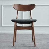 China Traditional Dark Brown Wood Dining Chairs For Kitchen And Restaurant for sale