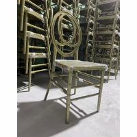 China Luxury Stackable Events Wedding Banquet Dining Chairs PP Gold Phoenix Hotel for sale
