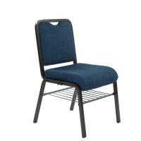 China Modern Stackable Gray Church Chairs Metal And Fabric For Commercial Furniture for sale