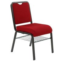 China Modern Stackable Gray Church Chairs Metal And Fabric For Commercial Furniture for sale