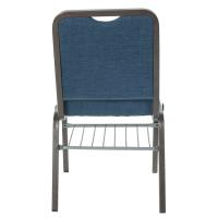 China Modern Stackable Gray Church Chairs Metal And Fabric For Commercial Furniture for sale
