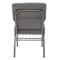 China Popular Metal Frame Navy Blue Fabric Church Chairs For Modern Theater Furniture for sale