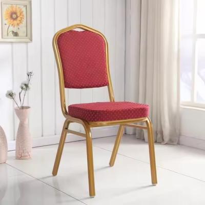 China Stackable Gold Metal Iron Wedding Banquet Hall Hotel Chairs For Event Hotel for sale