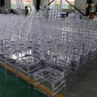 China PC / PP Plastic Rental Transparent Crystal Napoleon Acrylic Wedding Clear Chiavari Hotel Banquet Chairs for sale
