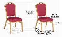 China Metal Frame Hotel Banquet Chairs For Party Wedding Steel Thickness 0.6-1.2mm Specific Hotel Chair Fabric Seat for sale