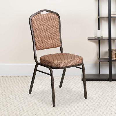 China Contemporary Stackable Gold Metal Banquet Chair For Hotel Events Party for sale