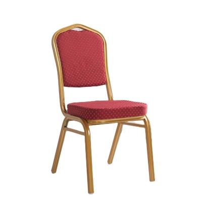 China Fancy Luxury Stackable Rental Gold Metal Iron Steel Hotel Wedding Banquet Chairs In Contemporary Design for sale