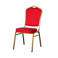 China Customized Metal Legs Hall Chairs Stackable Fabric Wedding Hotel Banquet Chair for sale