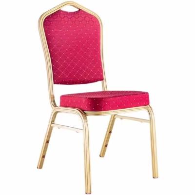 China Stackable Metal Aluminum Rental Gold Metal Iron Steel Hotel Banquet Wedding Event Chairs For Banquets for sale