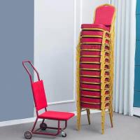 China Fancy Stackable Rental Gold Iron Steel Wedding Banquet Hall Hotel Chairs For Rental for sale