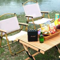 China Customized Lightweight Beech Armrest camping fishing chairs Portable Metal Folding Outdoor for sale