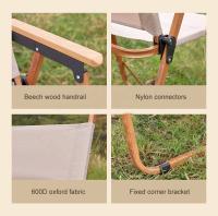 China Customized Lightweight Beech Armrest camping fishing chairs Portable Metal Folding Outdoor for sale