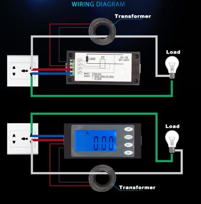 China 80-260V 100A Electric Energy Metering Power Monitor Voltage And Current Power Meter for sale