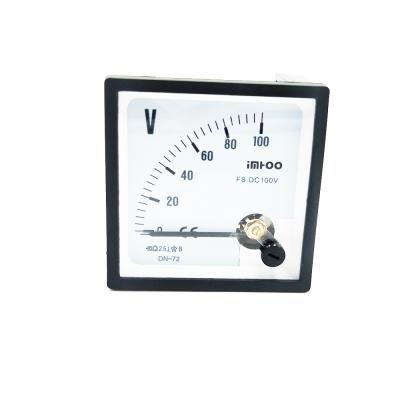 China 72x72 Moving Coil DC Voltmeter Analog Panel Meter Voltmeter Ammeter for sale