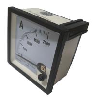 China 2000A DC Analog Panel Ammeter DN72 Panel Mount Current Meter for sale