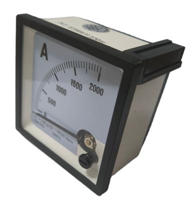 China 2000A DC Analog Panel Ammeter DN72 Panel Mount Current Meter for sale