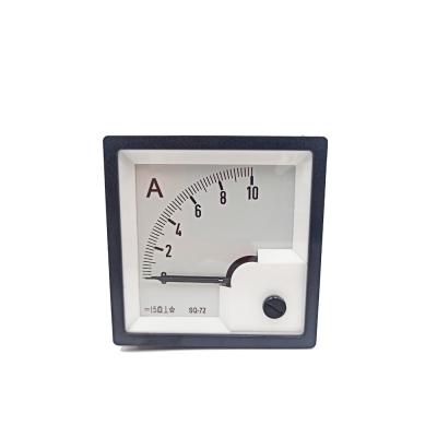 China 72x72mm Analog Panel Amp Meter Panel Mount CE Moving Coil Mechanism for sale