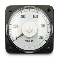 China Switchboard Panel Analog Voltage Meter DC Voltmeter Panel Mount 1000V 110 X 110mm for sale