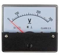 China Bakelite Material 60.7 X 71mm Analog Panel DC Voltmeter For DC Voltage Measurement for sale