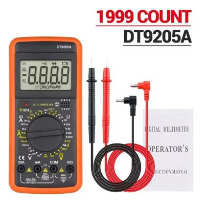 China 1000V 10A AC DC Current Voltage Meter Resistance Capacitance Continuity Diode Tester for sale