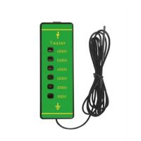 China 6000V Electric Fence Tester High Voltage Portable Non Contact Voltage Tester With Bright Green Shell for sale