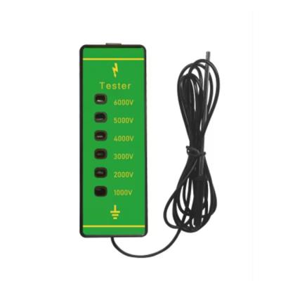 China 6000V Electric Fence Tester High Voltage Portable Non Contact Voltage Tester With Bright Green Shell for sale