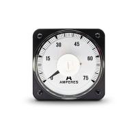 China Square Analog Ammeter 0-75A | Iron Zinc-Plated Case | 110x110mm | Marine & Oilfield Use for sale