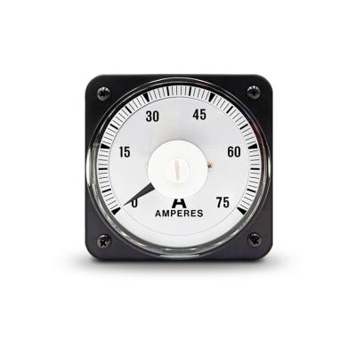 China Square Analog Ammeter 0-75A | Iron Zinc-Plated Case | 110x110mm | Marine & Oilfield Use for sale