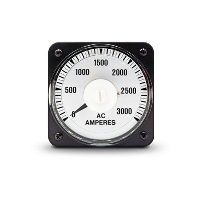 China AC Amperes Analog Panel Meter 0-3000A | Iron Zinc-Plated Case | 110mm Face, 101mm Cutout for sale