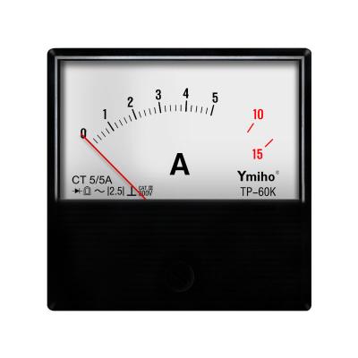 China Ymiho TP-60K Analog AC Ammeter 0-5A/0-15A (CT 5/5A) for Welding Machines & Distribution Equipment for sale