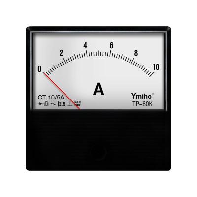 China Ymiho TP-60K 0-10A Analog Panel Ammeter (CT 10/5A) for Welding Machines & Distribution Equipment, Replaceable with Yokogawa/Kangbi Models, High Accuracy Class 2.5 for sale