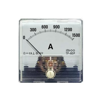 China TP-60P Analog DC Ammeter 0-1500A 60x60mm Panel Current Meter for Welding Machine & Power Distribution Equipment for sale