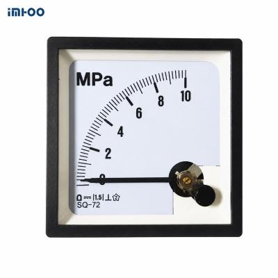 China SQ-72 Analog Pressure Gauge with 1.5% Accuracy and 0-10 MPa Range for Hydraulic Pneumatic Systems Panel Meter for sale