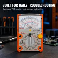 China IMHOO HD-390D Analog Pointer Multimeter AC DC Voltage 10A Auto Off Multi Meter Multimetro Shockproof Appliance Repair ODM CE for sale